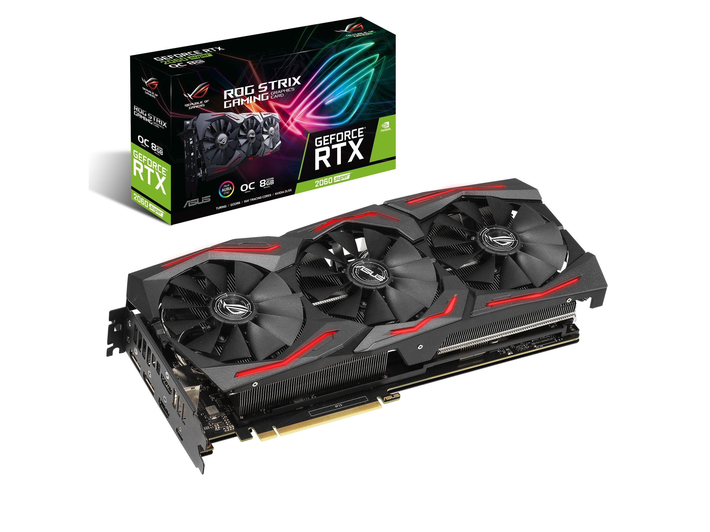 Asus GeForce RTX 2060 SUPER ROG Strix OC 8 GB GDDR6, 2xHDMI/2xDP/USB-C ...