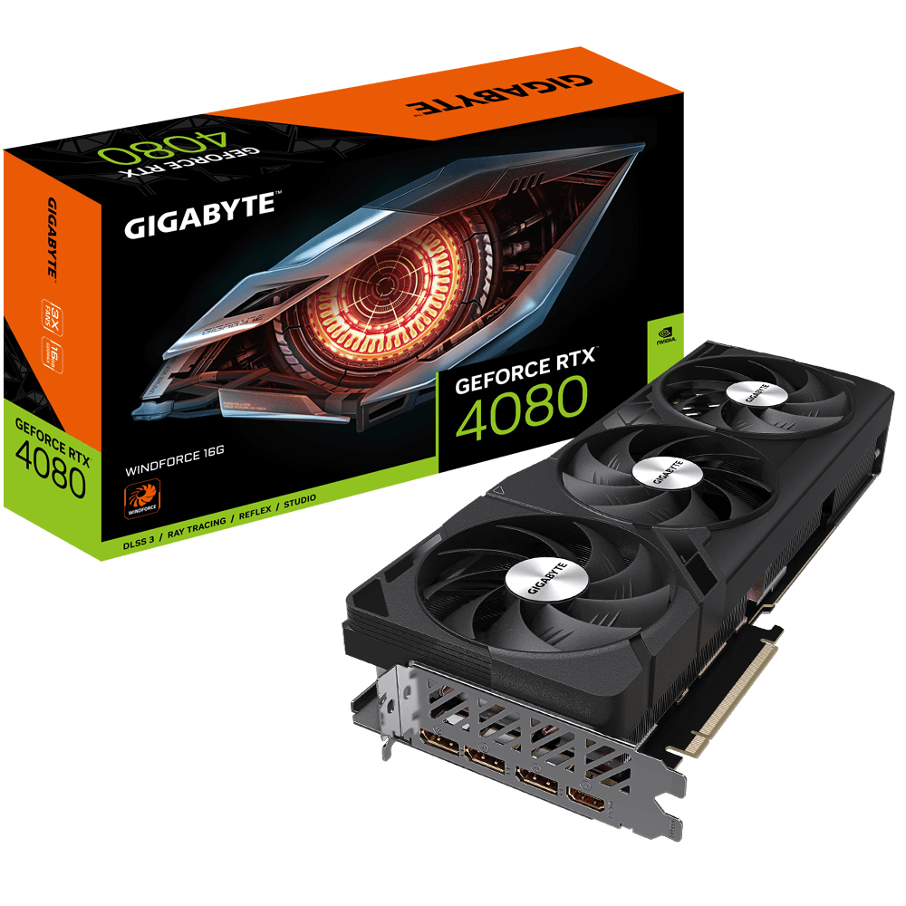 Gigabyte GeForce RTX 4080 WINDFORCE 16 GB GDDR6X, HDMI/3xDP