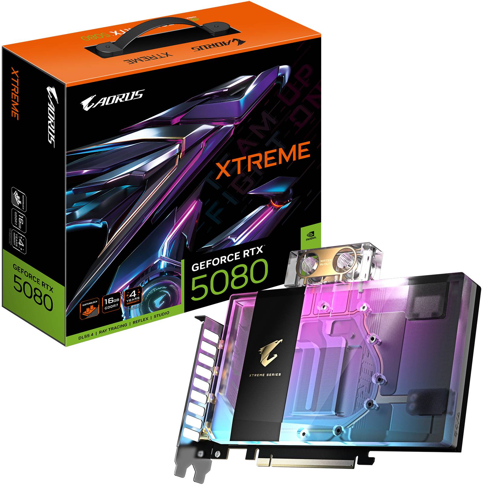 Gigabyte GeForce RTX 5080 Aorus Xtreme Waterforce WB 16 GB GDDR7, HDMI ...